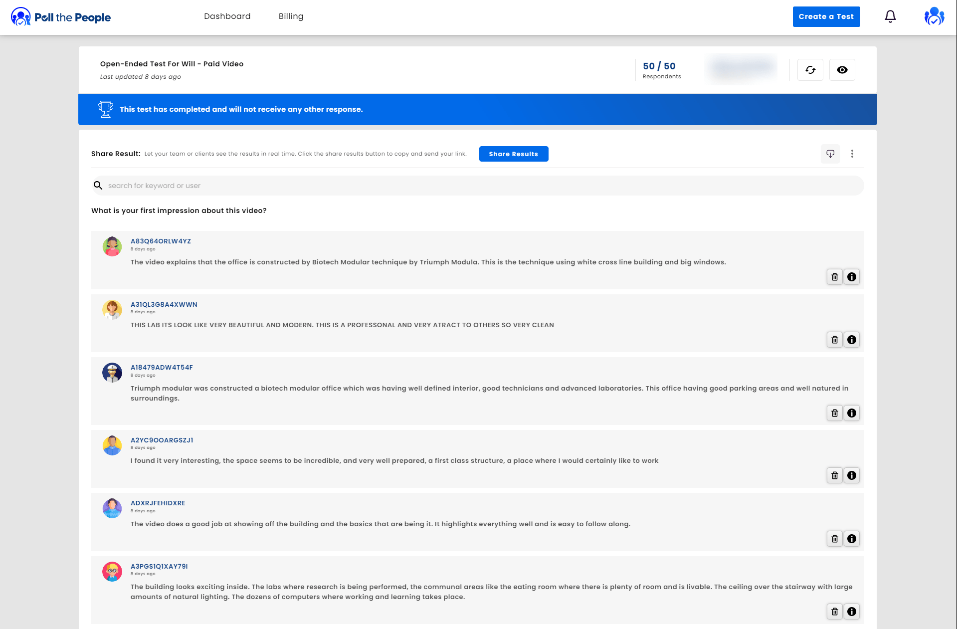 Open-ended testing: How to test a single idea with Poll the People